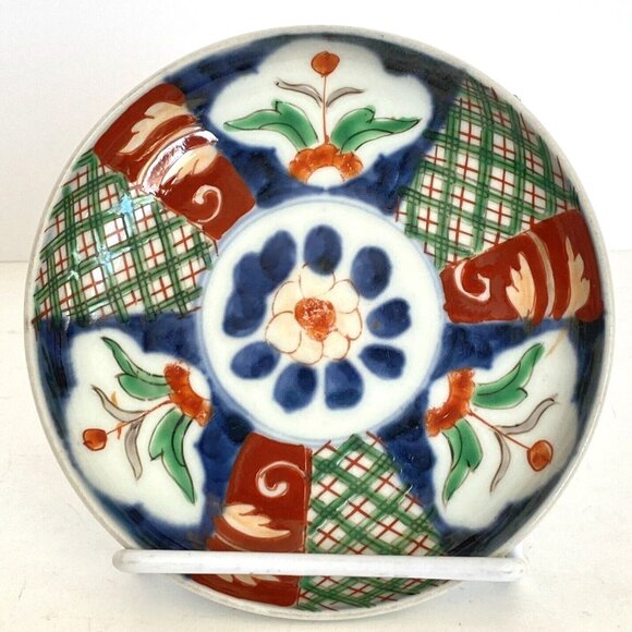 Accents | Vintage Japanese Old Imariware Blue Hand Painted Flowers ...